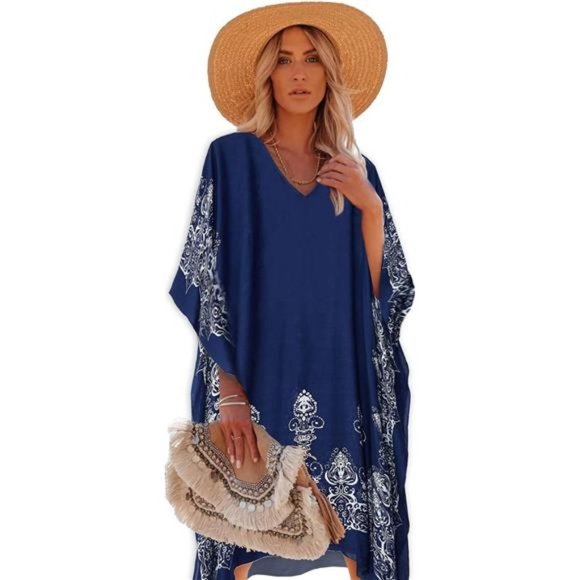 Other | Moss Rose Womens Swimsuit Cover Up Beach Kaftan For Bathing ...